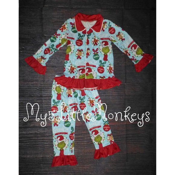 Pajamas | Dr Seuss Grinch Stole Christmas Girls Pajamas Set | Poshmark